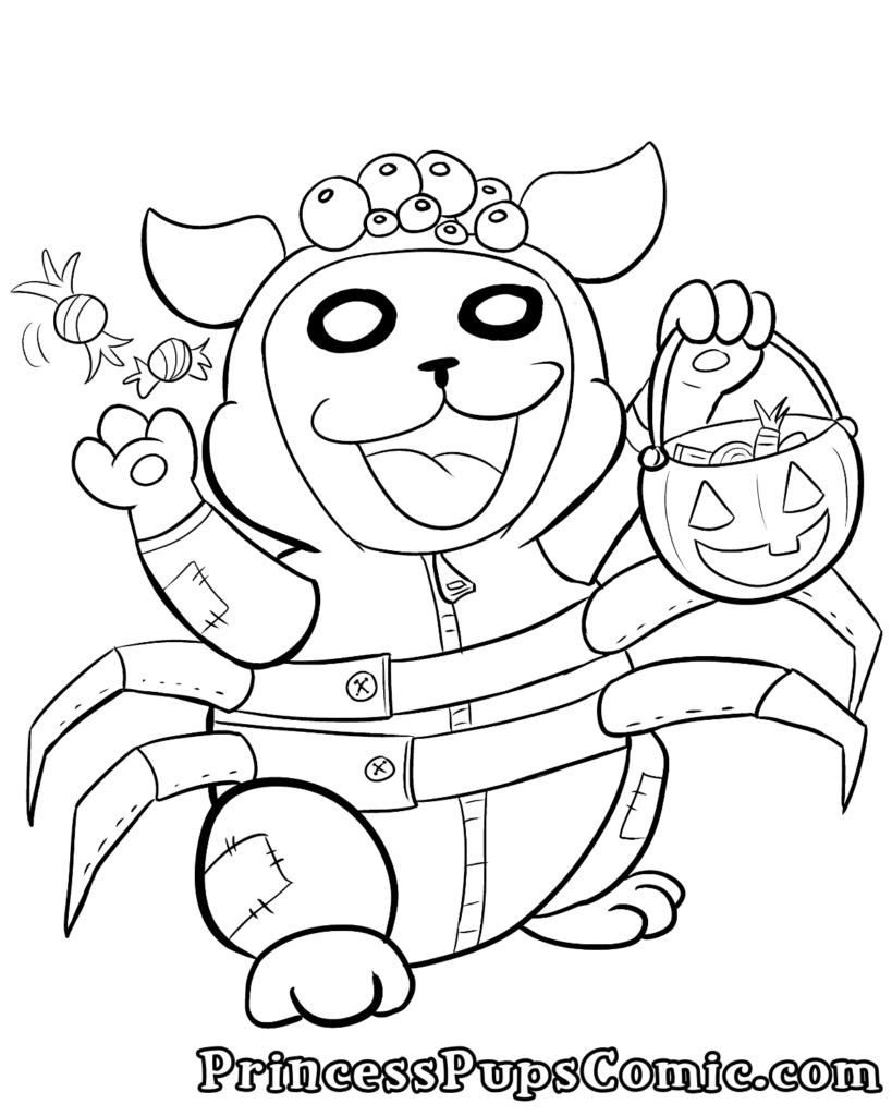 Batty and Spooky Coloring Pages! - Princess Pups