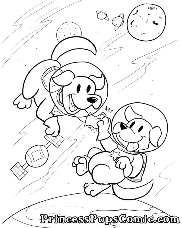 Space Based Coloring Pages?! - Princess Pups