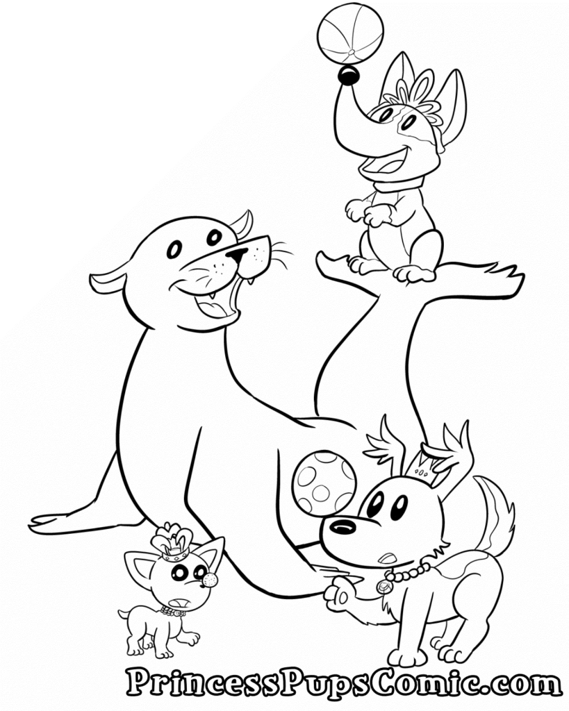 Beach Friends Coloring Fun! - Princess Pups